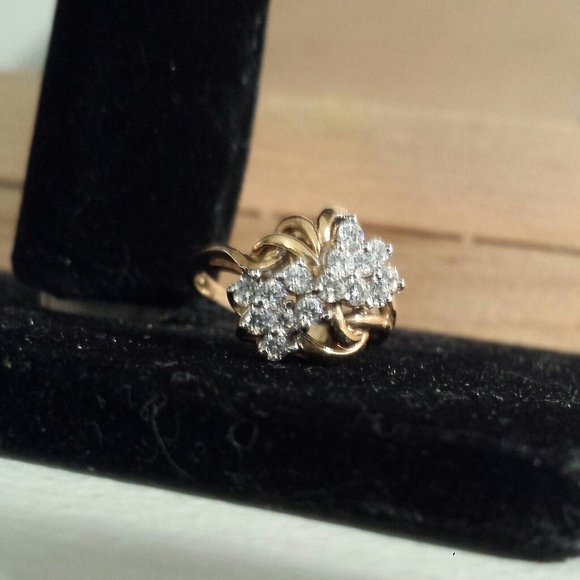 Solid 14k | Jewelry | 4k Solid Gold Cocktail Ring | Poshmark